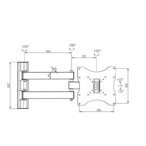 Skill tech Low Cost Full-Motion Tv Wall Mount SH 32P - Startech Store Skill tech Low Cost Full-Motion Tv Wall Mount SH 32P - Startech Store